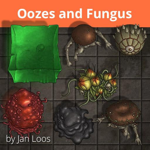 Oozes, Slimes, and Funghi Token Pack – Jan Loos - Tabletop RPG Creations