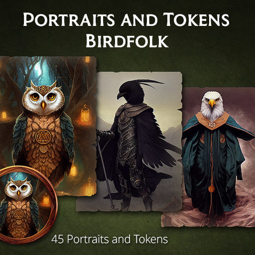 Portraits and Tokens - Birdfolk – Jan Loos - Tabletop RPG Creations